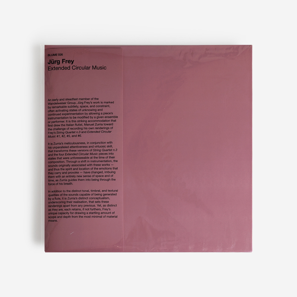 Jürg Frey - Extended Circular Music - Boomkat