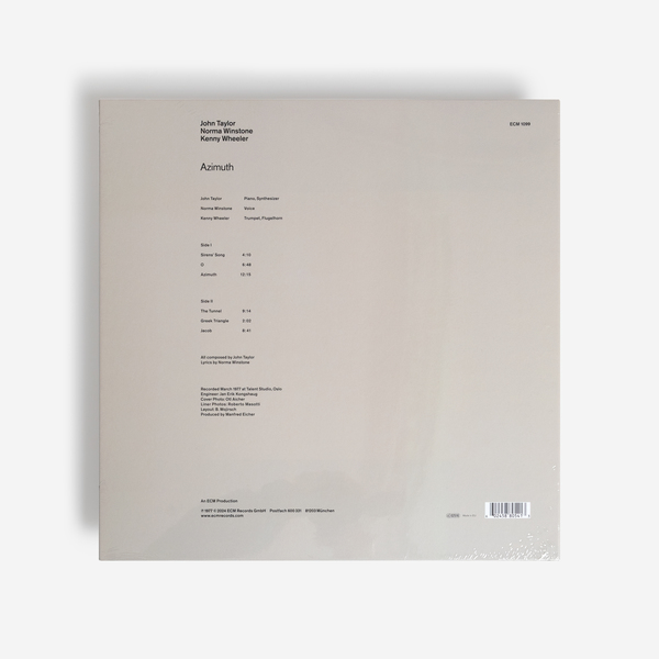 John Taylor, Norma Winstone & Kenny Wheeler - Azimuth - Boomkat